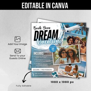 Canva Template Travel Agent Flyer, DIY E-flyer Templates, Vacations ...