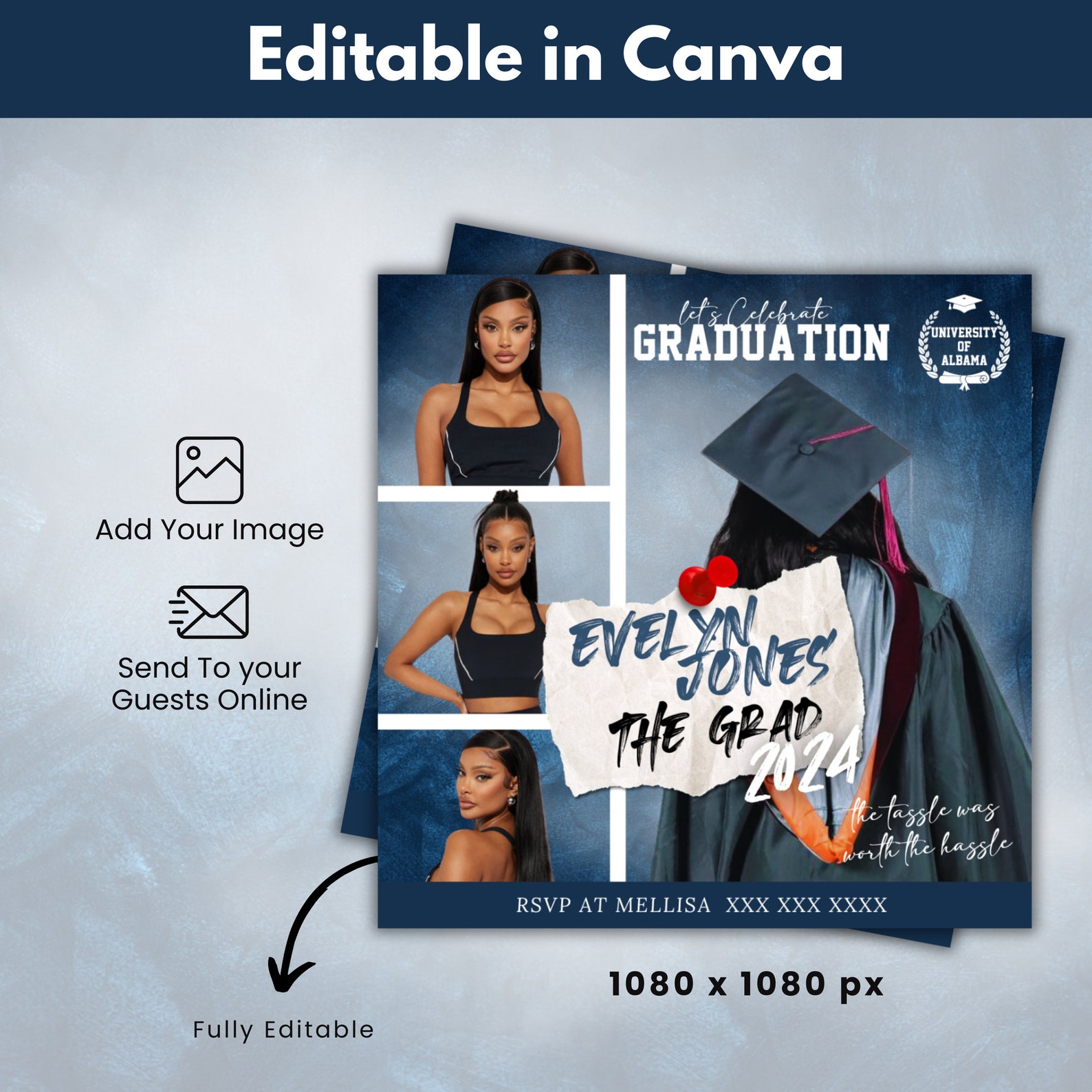 Graduation Flyer, 2024 Graduation Invites, Graduation Flyer Template ...