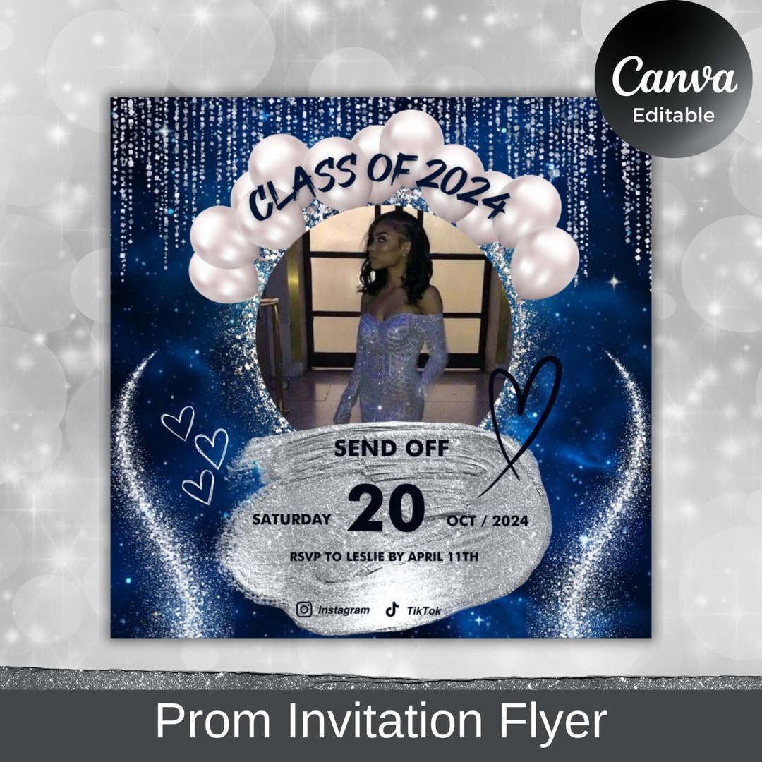 Prom Invitation Flyer, Prom Event Flyer, Prom Invitation, Prom Event ...