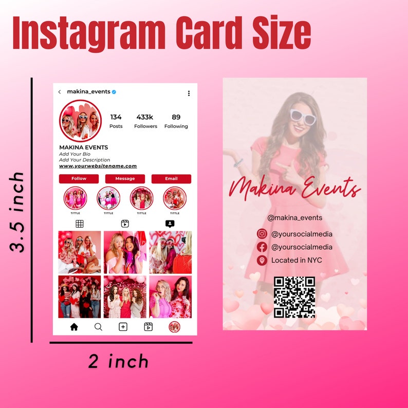 360 Photo Booth Instagram Business Cards Canva Templates QR Code ...