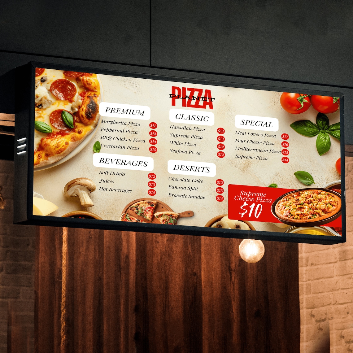 Digital Download Tv Restaurant Menu Template, Catering Menu, Restaurant ...