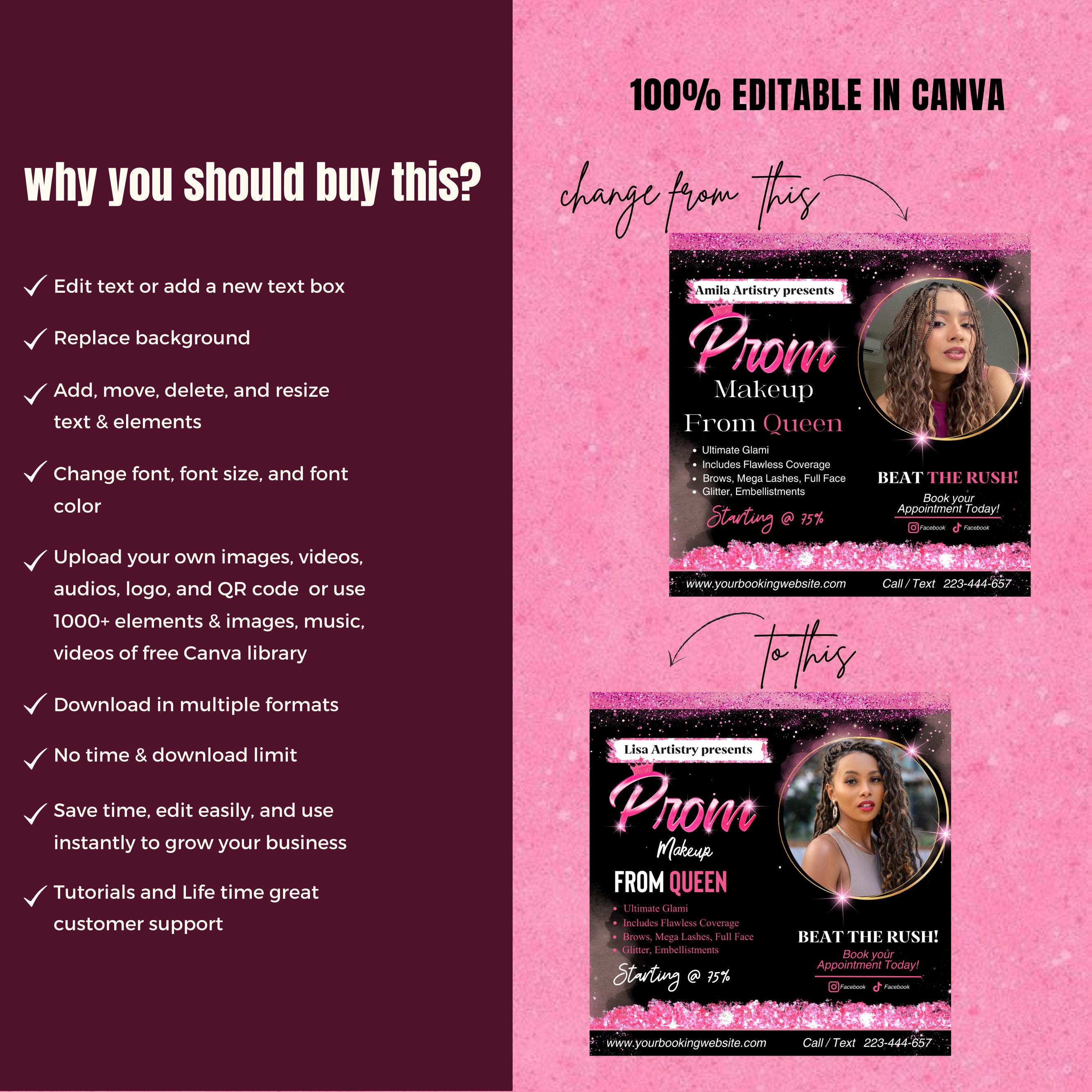 Diy Editable Prom Send off Flyer, Prom Invitation Flyer, Prom Event ...