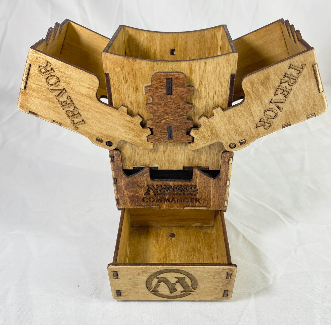 Dnd, MTG, Pokemon Card and Dice Holder Geared Tower - Etsy