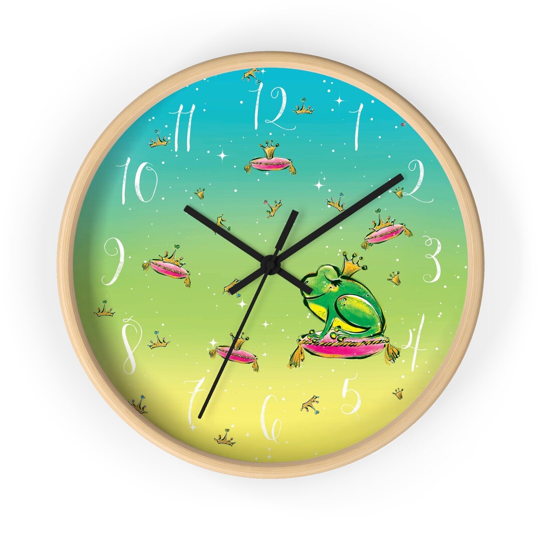 Frog Prince Clock Wall Clock Frog Wall Clock - Etsy