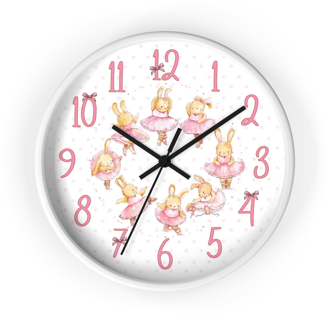 Ballerina Bunnies Clock, Ballerina Clock, Baby Shower Gift - Etsy