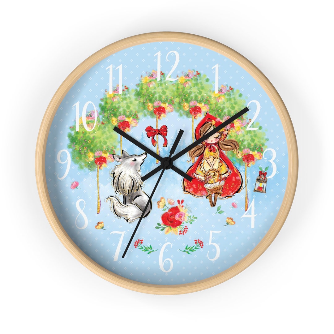 Red Riding Hood Clock, Wall Clock, Decorative Wall Clock - Etsy