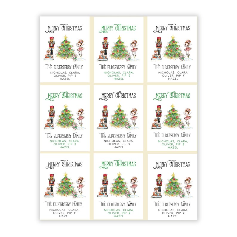 Nutcracker Gift Tags, Printable Christmas Gift Tags, Holiday Gift Tags ...