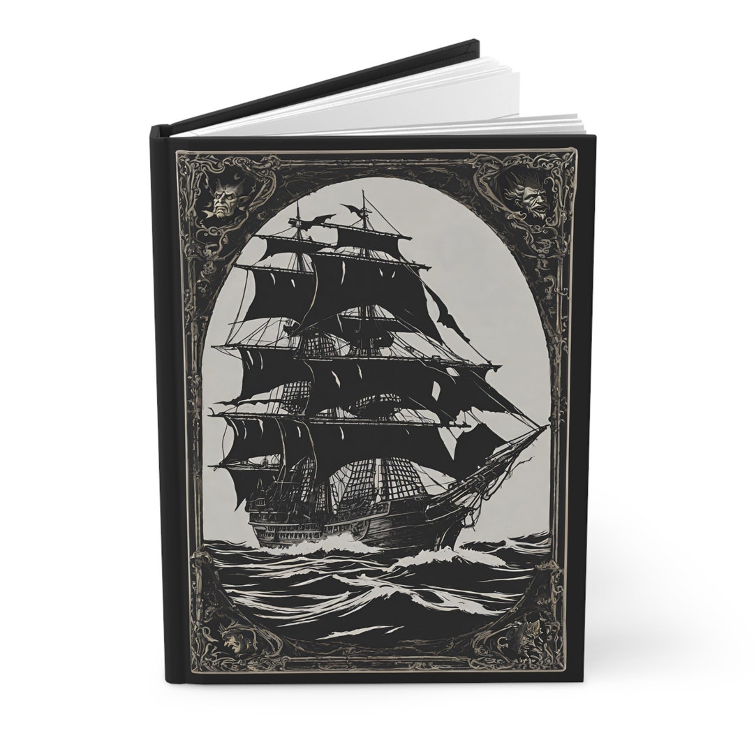 Ghost Pirate Ship Journal: Gothic Stationery | Haunted Nautical ...