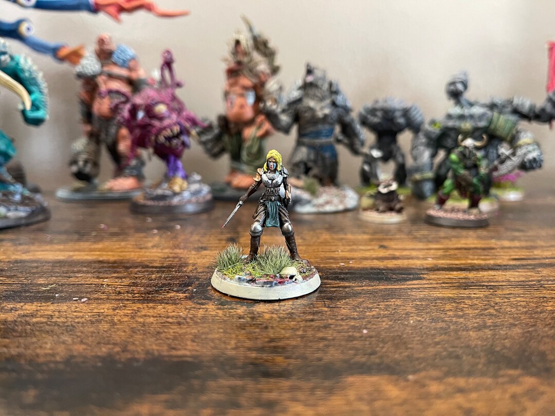 Female Fighter Painted 32mm Base - Etsy