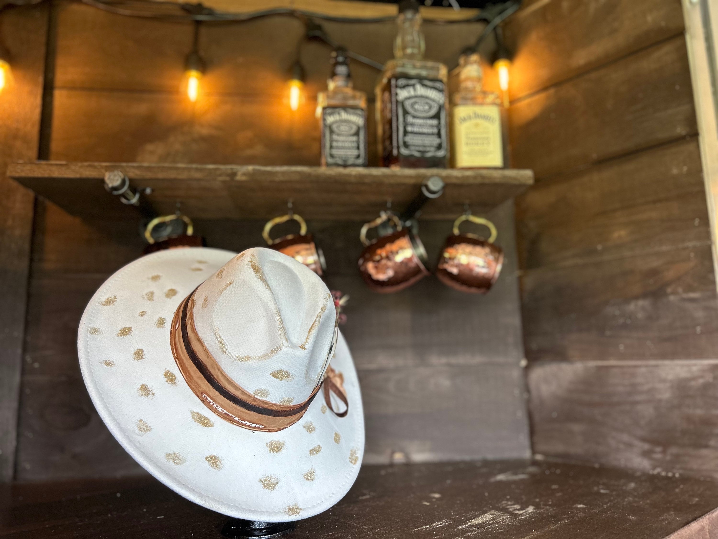 Good Thing Gone Bad Rancher Cowgirl Hat **white**gold**jack Daniels ...