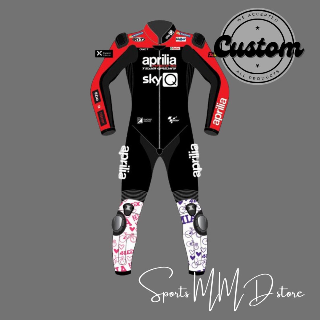 Aprilia Racing Leather Motorcycle Suit - Aleix Espargaro Motogp 2022 ...