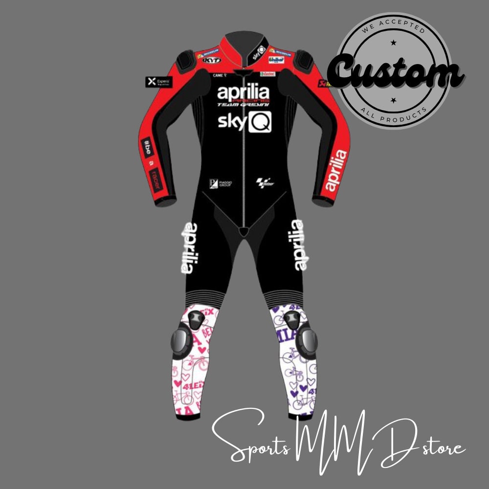 Aprilia Racing Leather Motorcycle Suit - Aleix Espargaro Motogp 2022 ...