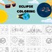 52 Printable Solar Eclipse Coloring Pages Instant Download Kids Eclipse ...