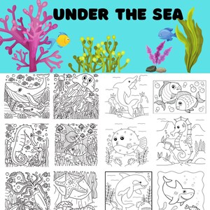 100 Printable Under the Sea Coloring Pages | Instant Download | Kids ...