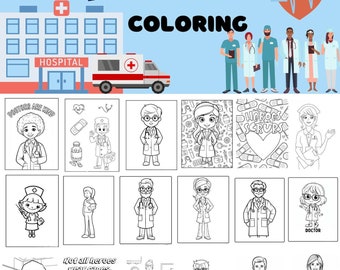 hospital week coloring pages