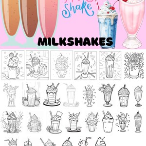 100 Printable Milkshake Coloring Pages | Instant Download | Kids ...