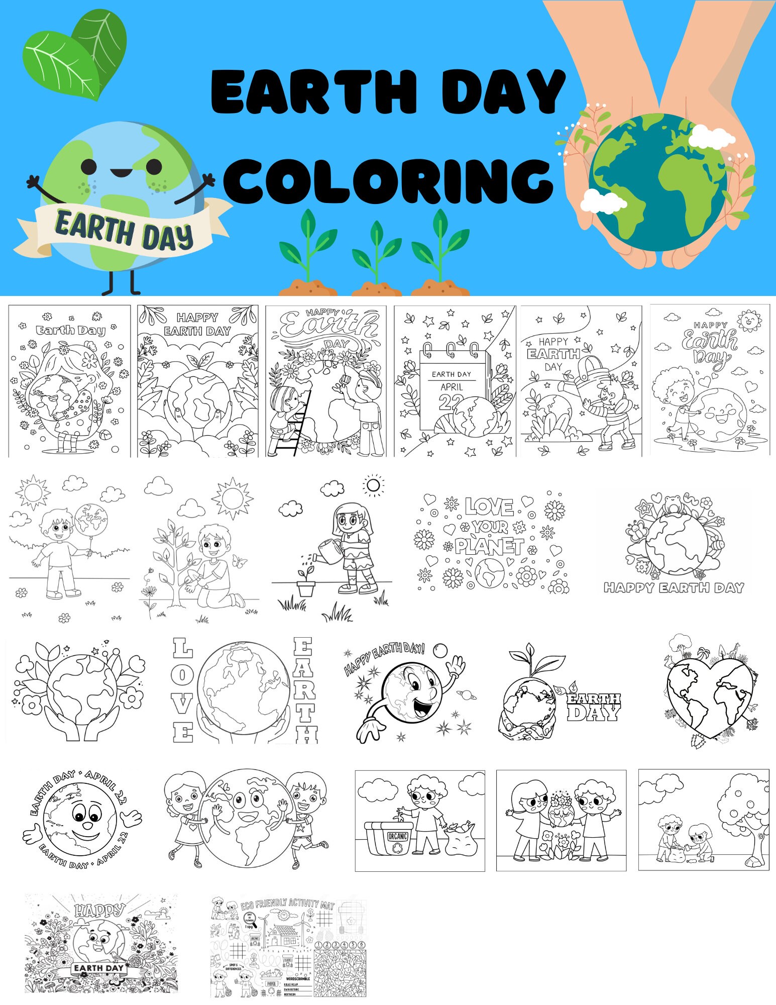 Happy Earth Earth Day Coloring Page For Kids Coloring Happy Earth Day