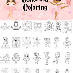 100 Printable Ballerina Coloring Pages | Instant Download | Kids Ballet ...