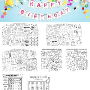 100 Printable Happy Birthday Coloring Pages | Instant Download| Kids ...