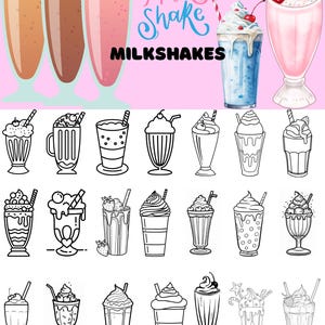 100 Printable Milkshake Coloring Pages | Instant Download | Kids ...