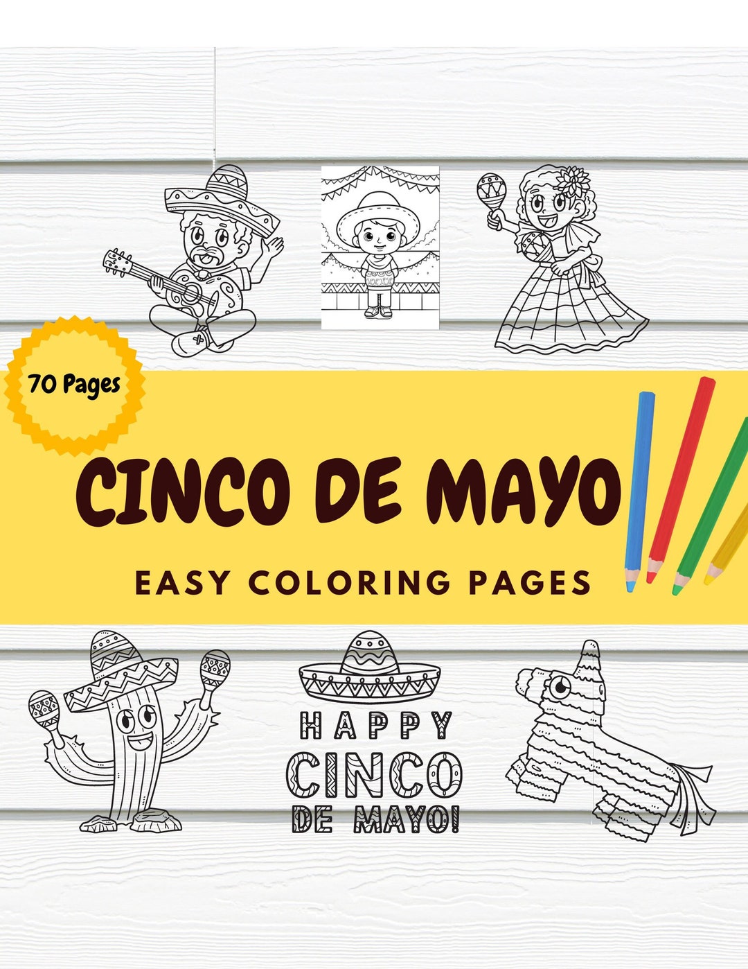 70 páginas para colorear imprimibles del Cinco de Mayo / Descarga ...