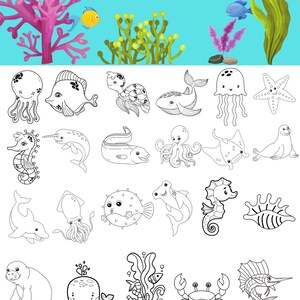 100 Printable Under the Sea Coloring Pages | Instant Download | Kids ...