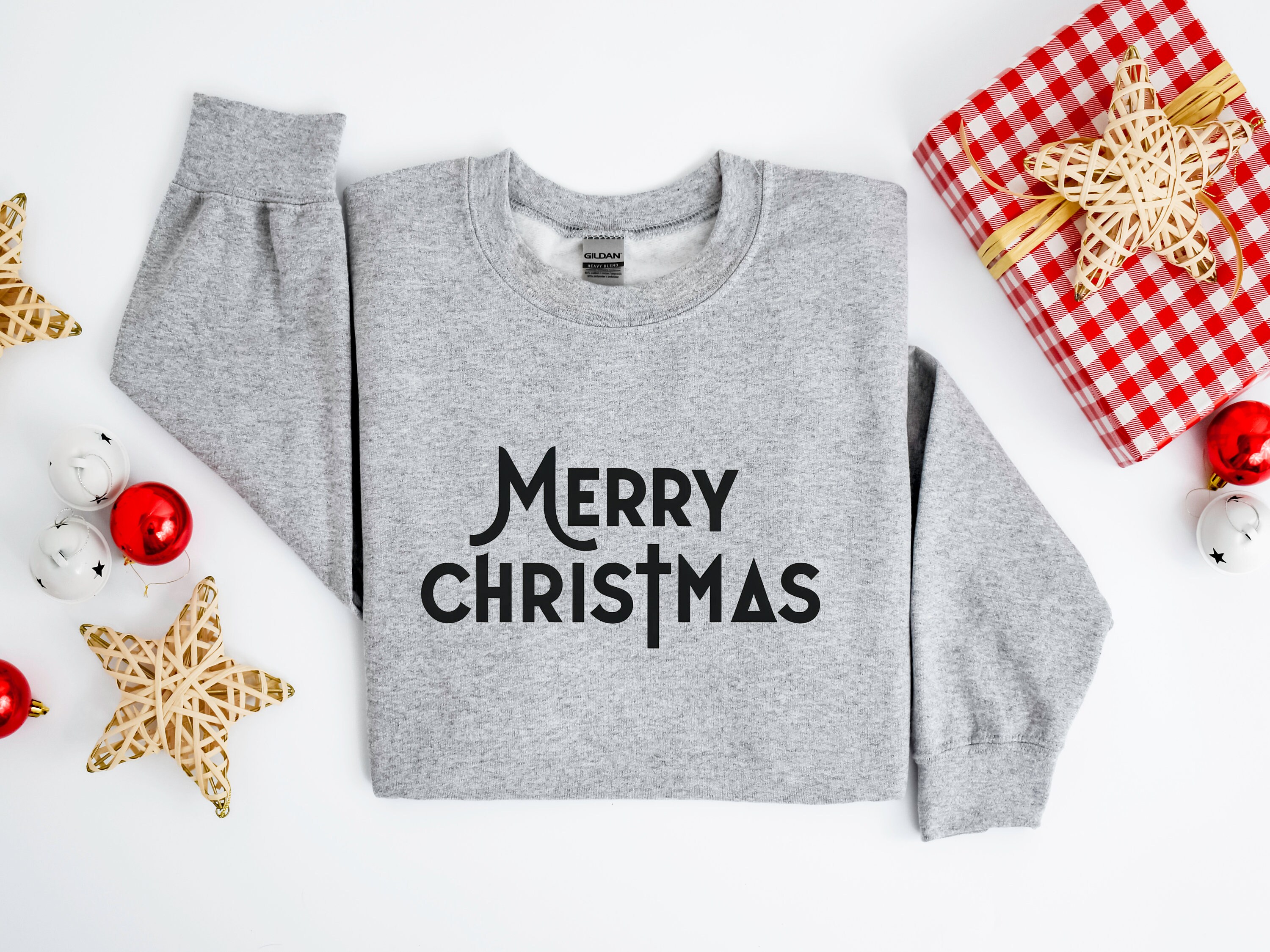 Christmas Sweatshirt Merry Christmas Gift Festive Apparel - Etsy