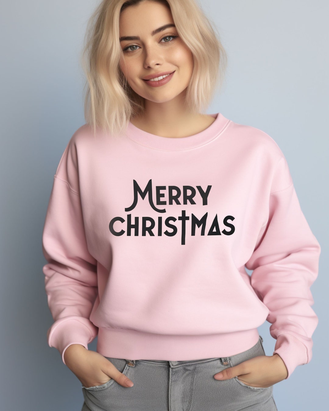 Christmas Sweatshirt, Merry Christmas Gift, Festive Apparel, Comfy ...