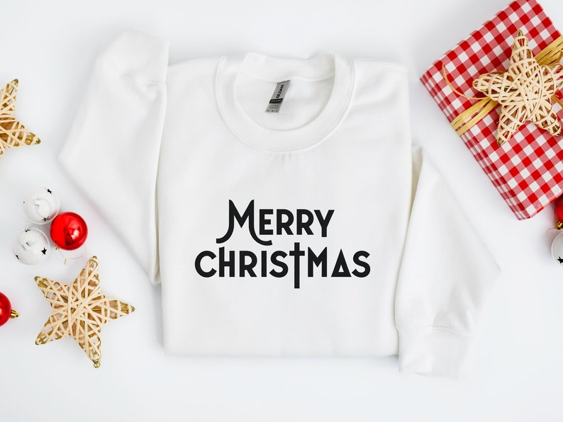 Christmas Sweatshirt Merry Christmas Gift Festive Apparel - Etsy