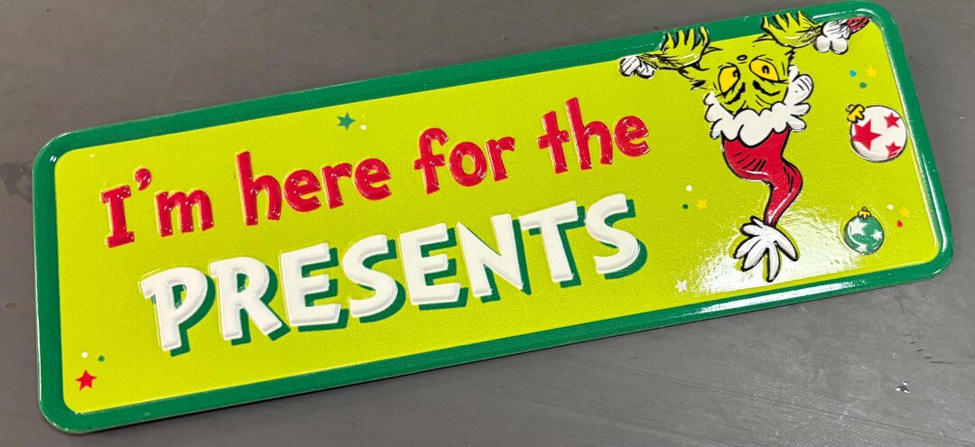 Funny Christmas Grinch Metal Sign Decoration Easy to Hang - Etsy