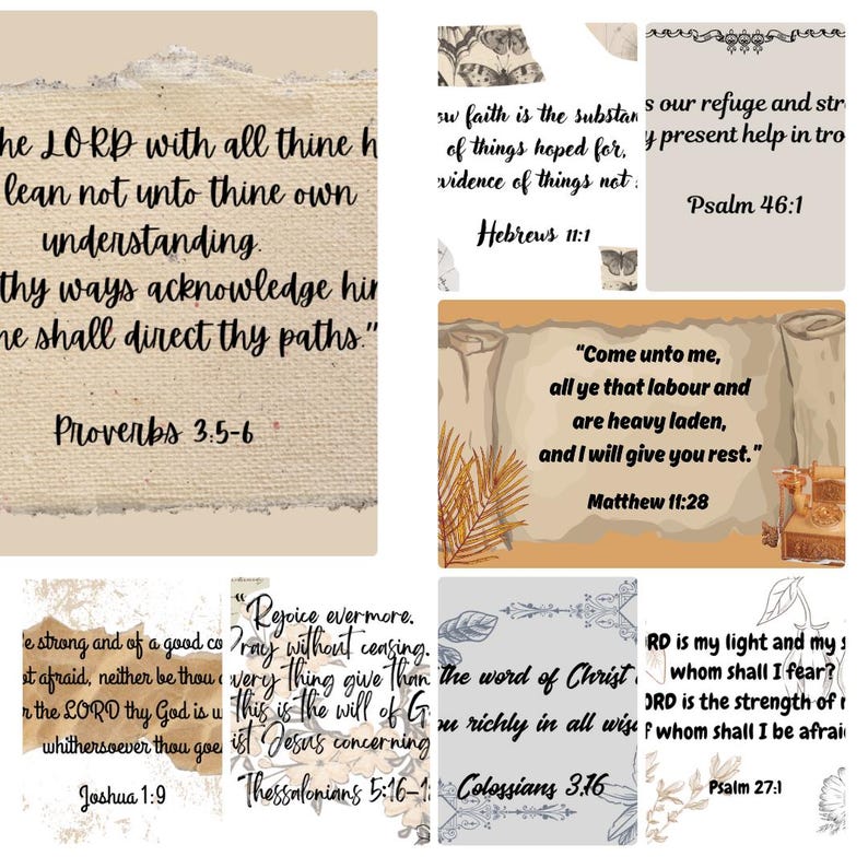 KJV Bible Verse Cards: Scripture Art Prints for Journaling (PDF) - Etsy