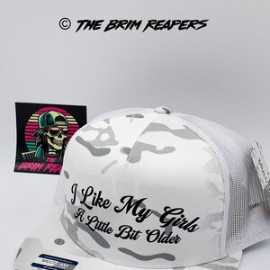 I Like My Girls A Little Bit Older Hat | Music Funny Men's Accessories ...