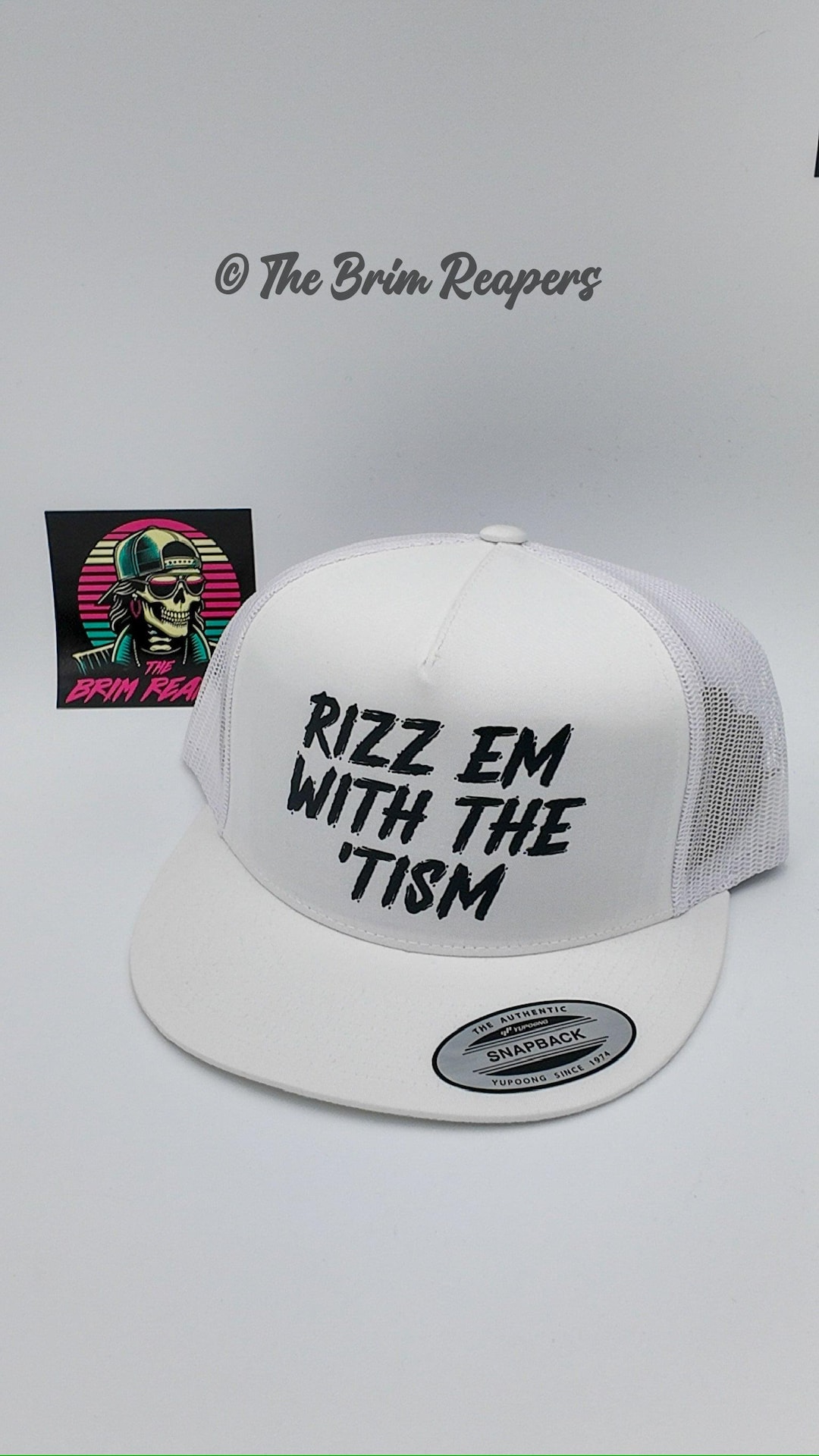 Rizz Em With the Tism Hat | Flirty Funny Comedy Humorous Accessories ...
