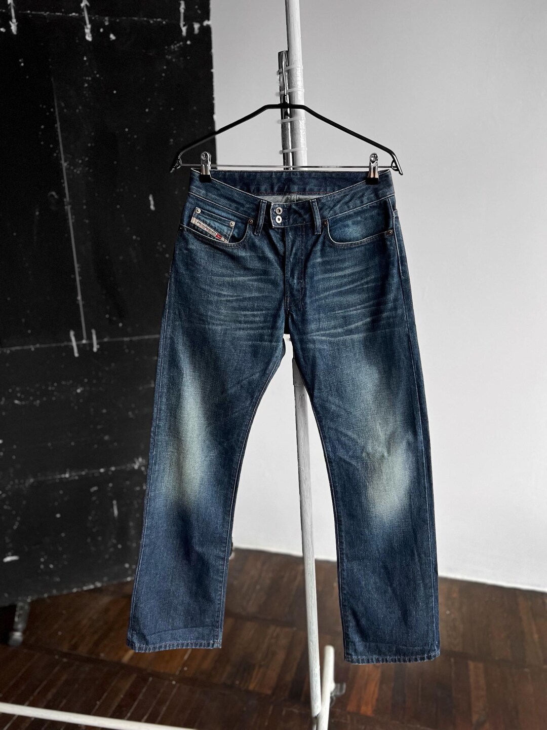 Diesel Rabox Mens Blue Denim Straight Regular Jeans Pockets Button Size - 29, XS/S - Etsy