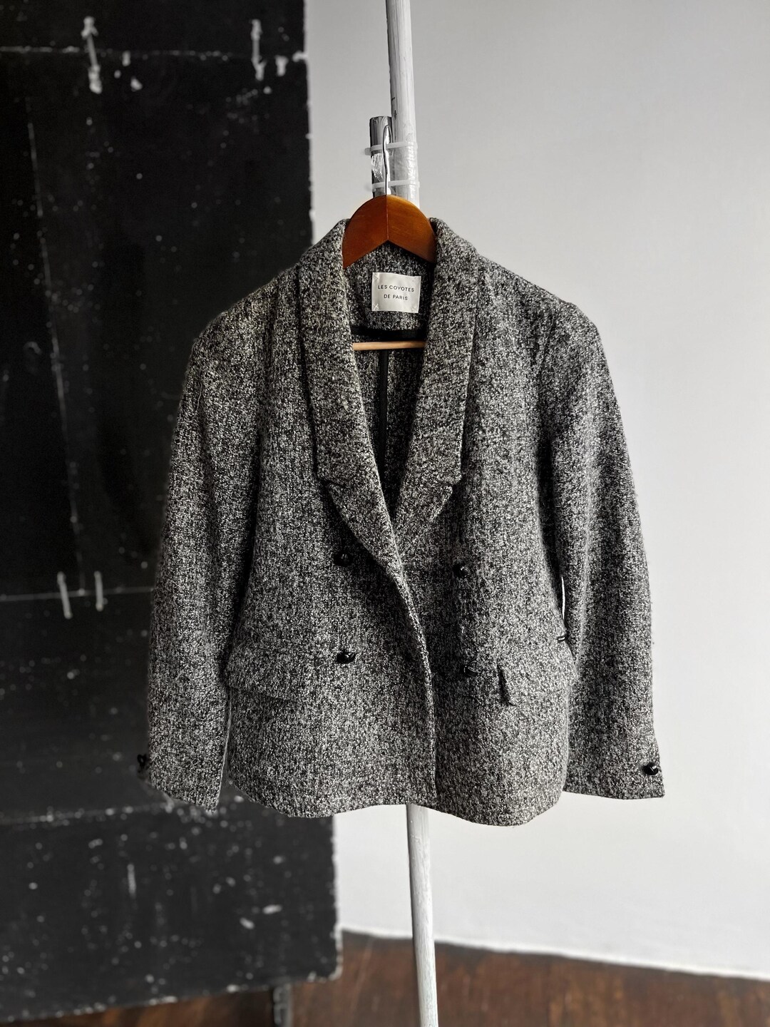 Les Coyotes De Paris Womens Premium Gray Long Sleeve Blazer Jacket ...