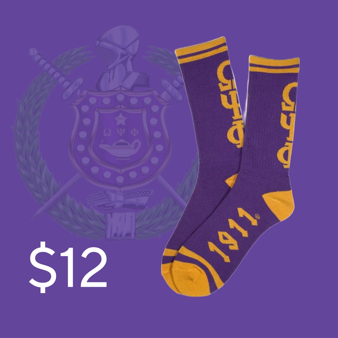 Omega Psi Phi Fraternity Incorporated Cotton Socks - Etsy