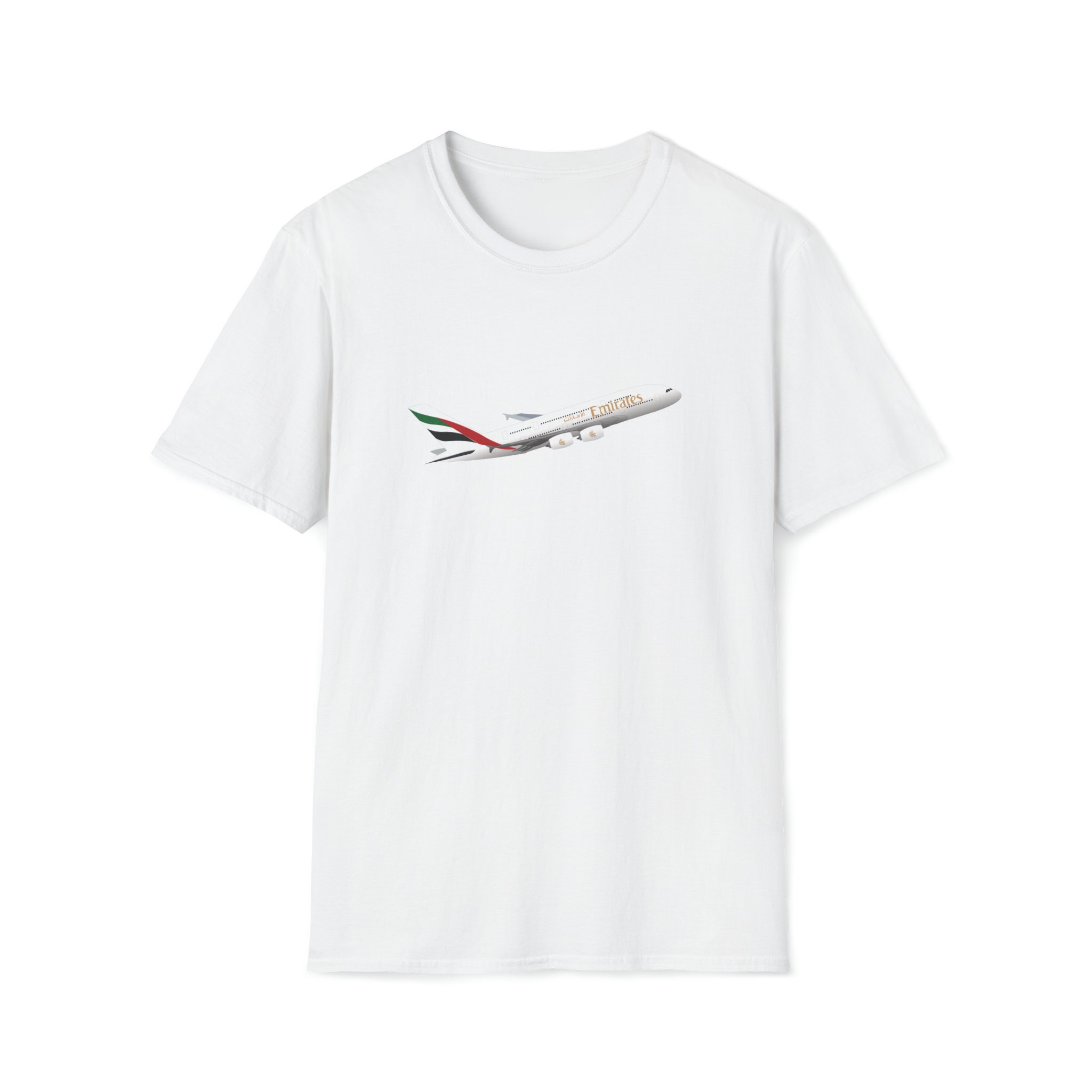 Emirates Airline Airbus A380 Liberty Tee. Unisex Softstyle T-shirt - Etsy