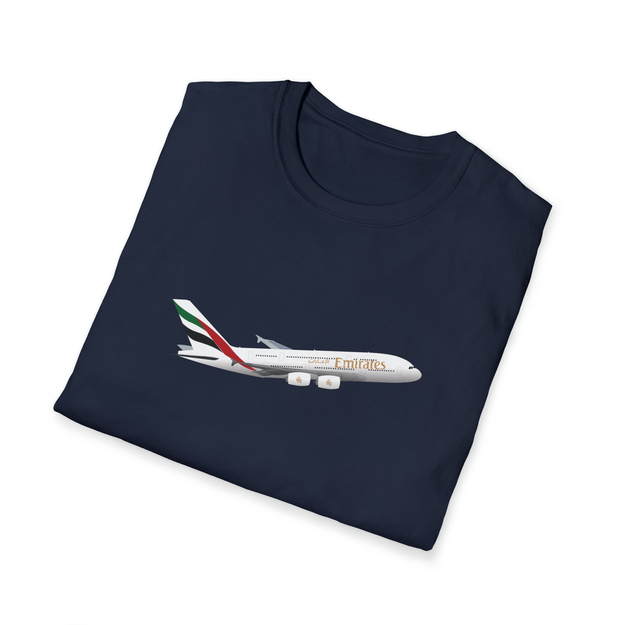 Emirates Airline Airbus A380 Liberty Tee. Unisex Softstyle T-shirt - Etsy
