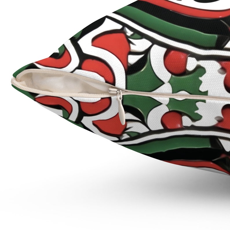 Palestine Flag Colors | Islamic Mosaic Print Spun Polyester Square ...