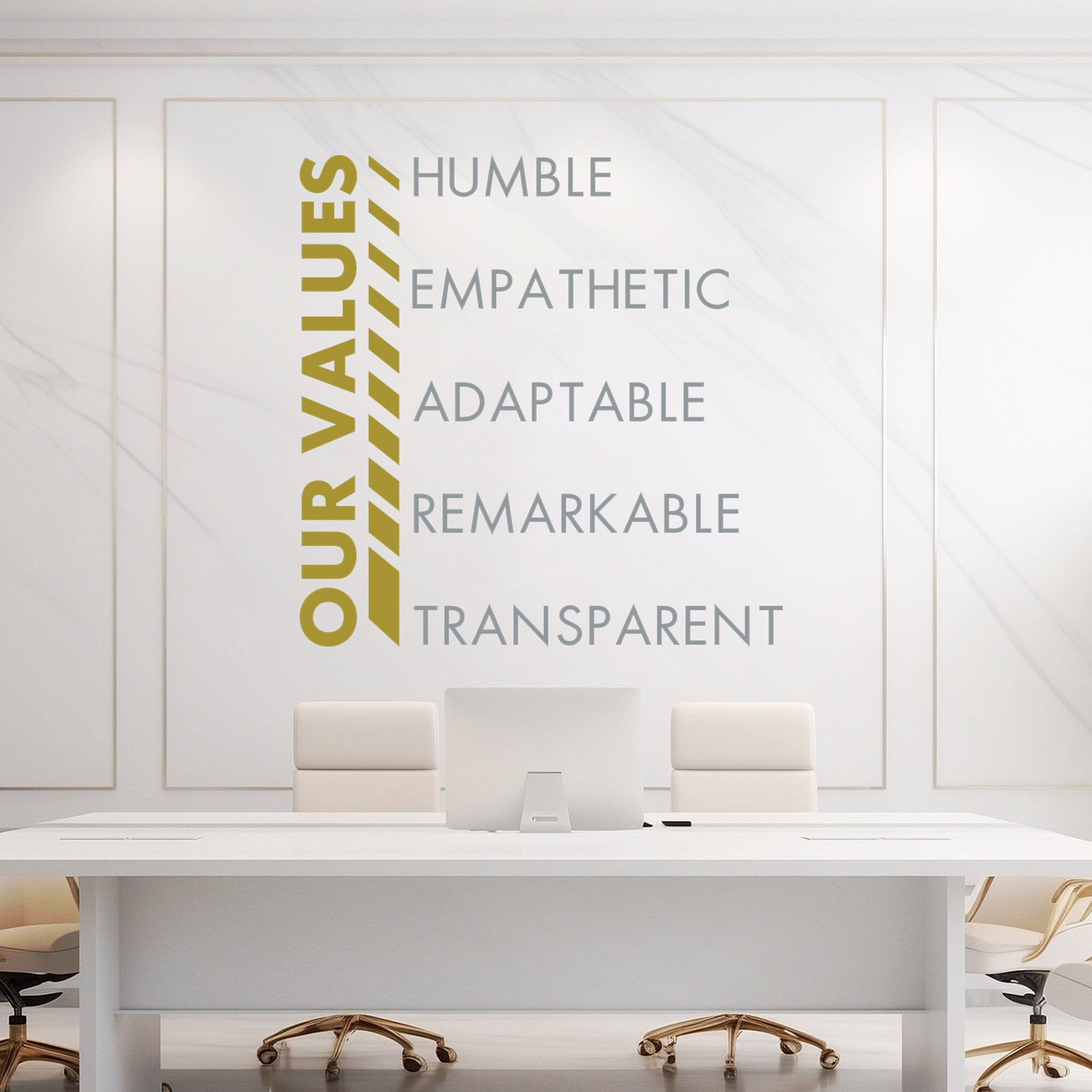 Our Values, LARGE Office Wall Graphic, Company Values, Values Wall Art ...
