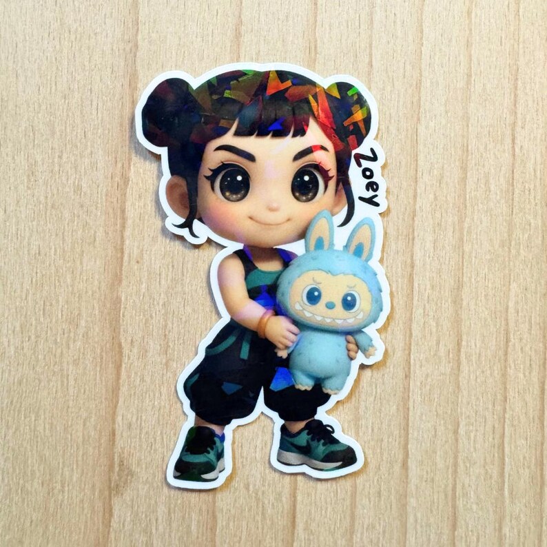 Kpop Demon Hunters Vinyl Stickers Set – Kawaii 3D Huntrix With Labubu ...