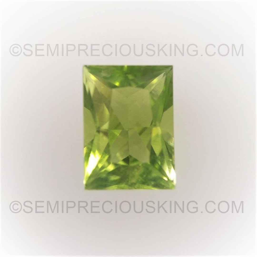 Natural Peridot Baguette Princess Cut 7x5mm 1 Piece Parrot Green Color ...