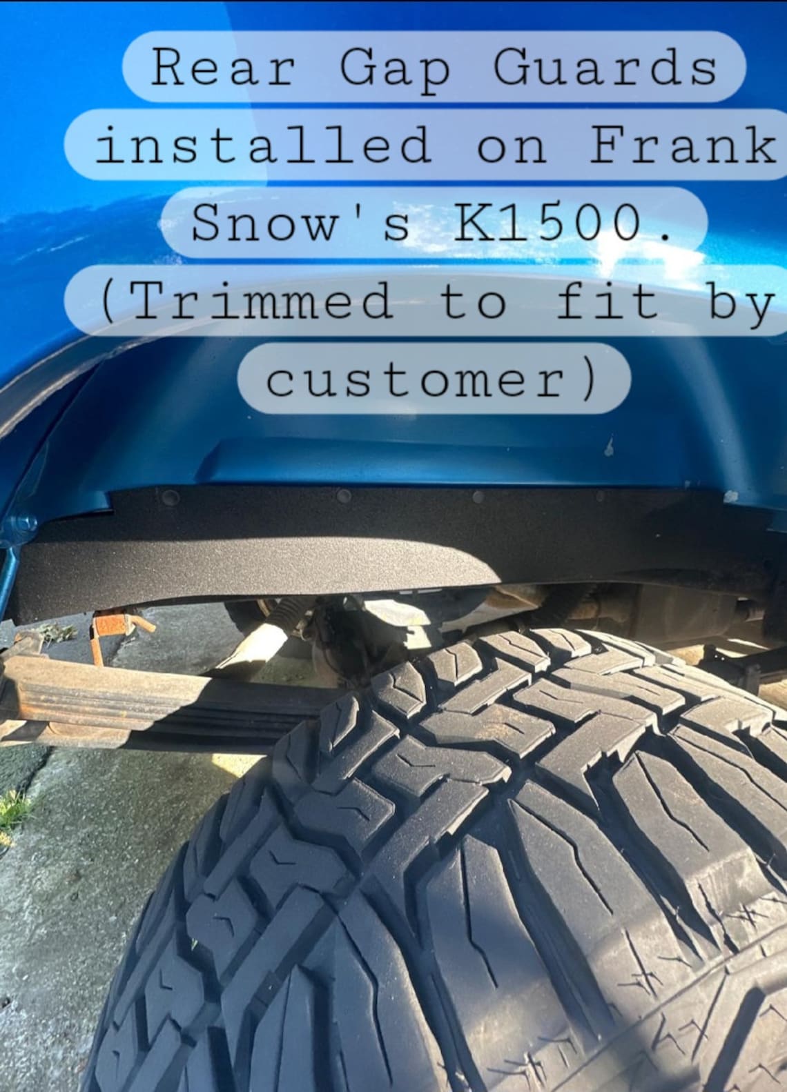 88-98 C/K Rear Body Gap Guard - Etsy