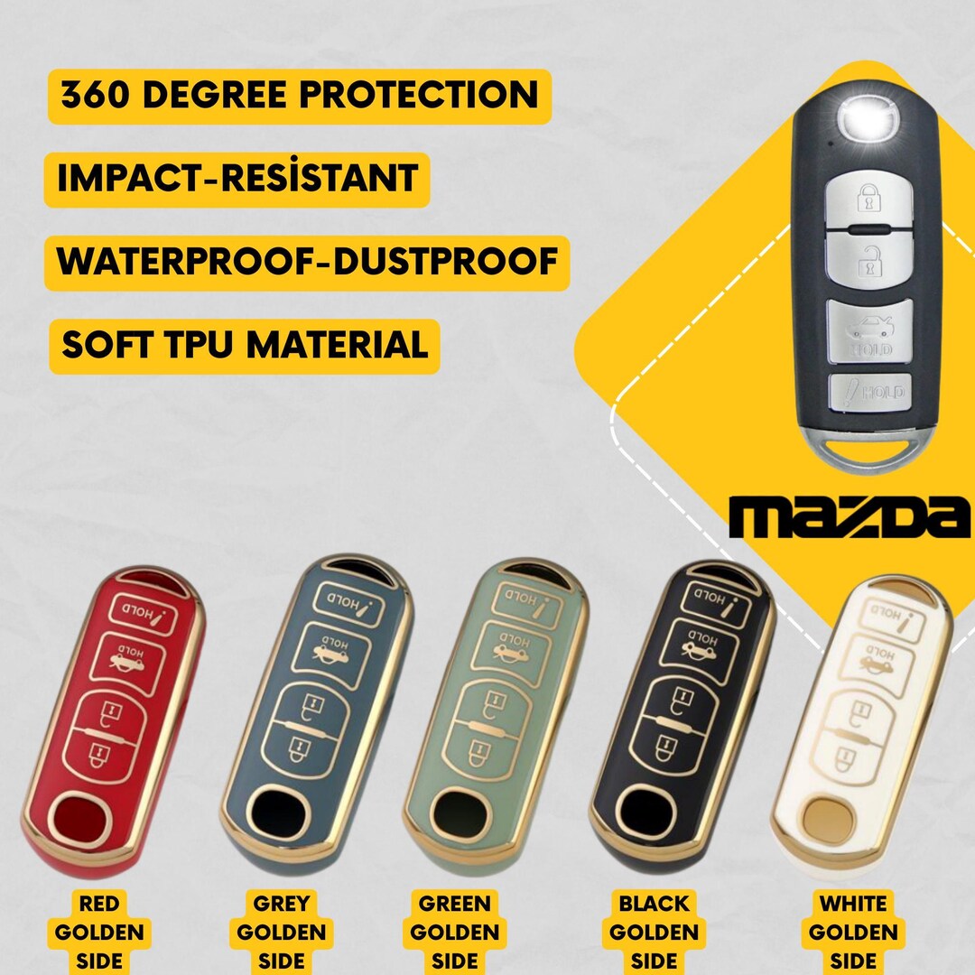 MAZDA 4-button Key Fob Cover for CX-5, CX-7, Cx-9, Mazda 3, Mazda 6, Mx ...
