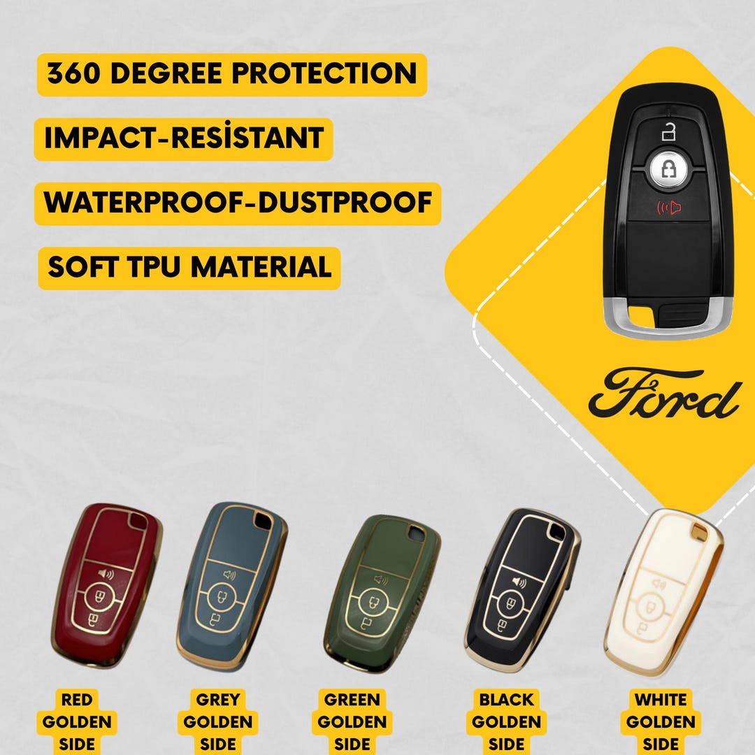FORD 3-button Key Fob Cover for Bronco, Ecosport, Edge, Expedition ...
