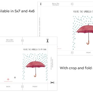 Youre the Umbrella to My Rain Digital Printable Valentines Card - Etsy
