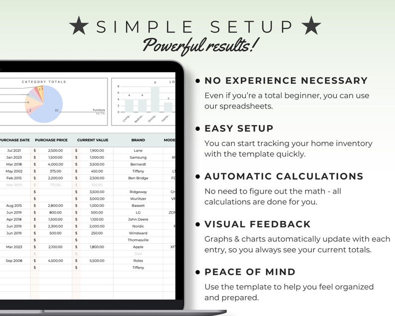 Home Inventory Tracker Template Google Sheet Home Management Emergency ...