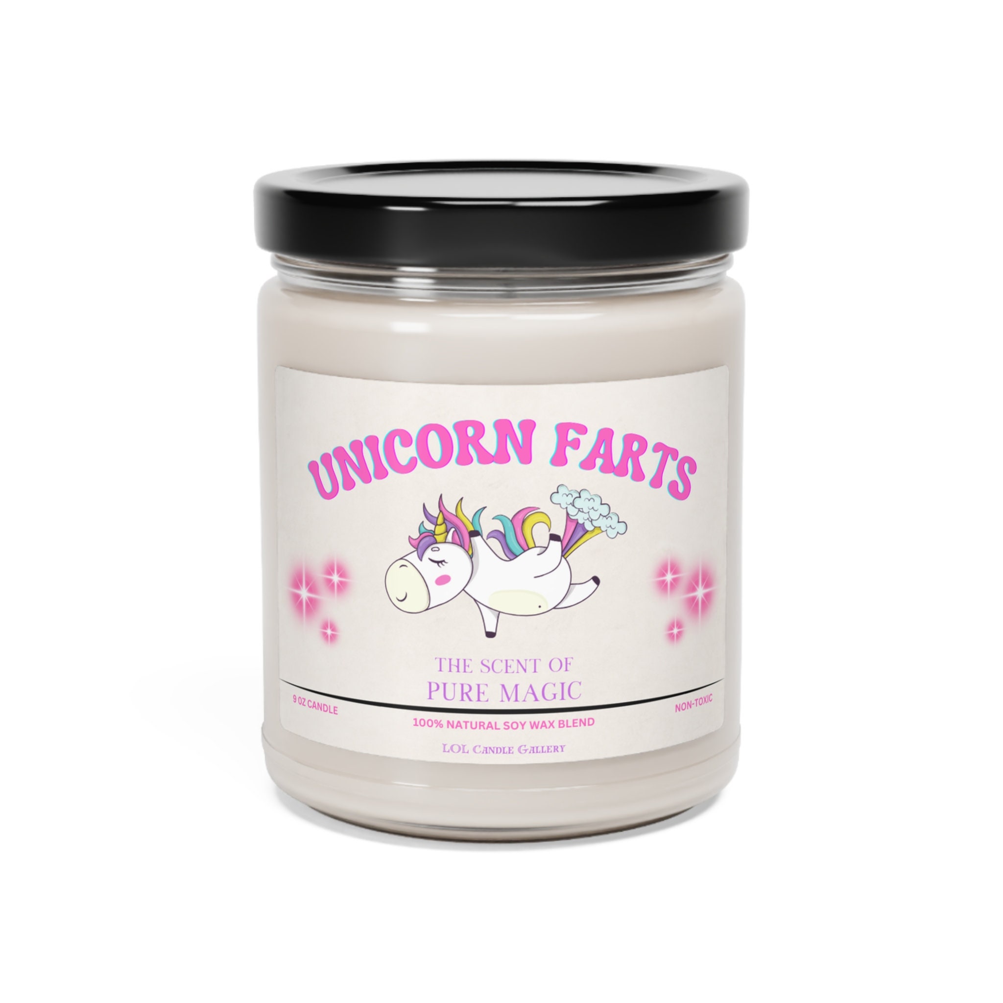 Unicorn Farts Candle Humorous Candle With Funny Saying Hilarious ...