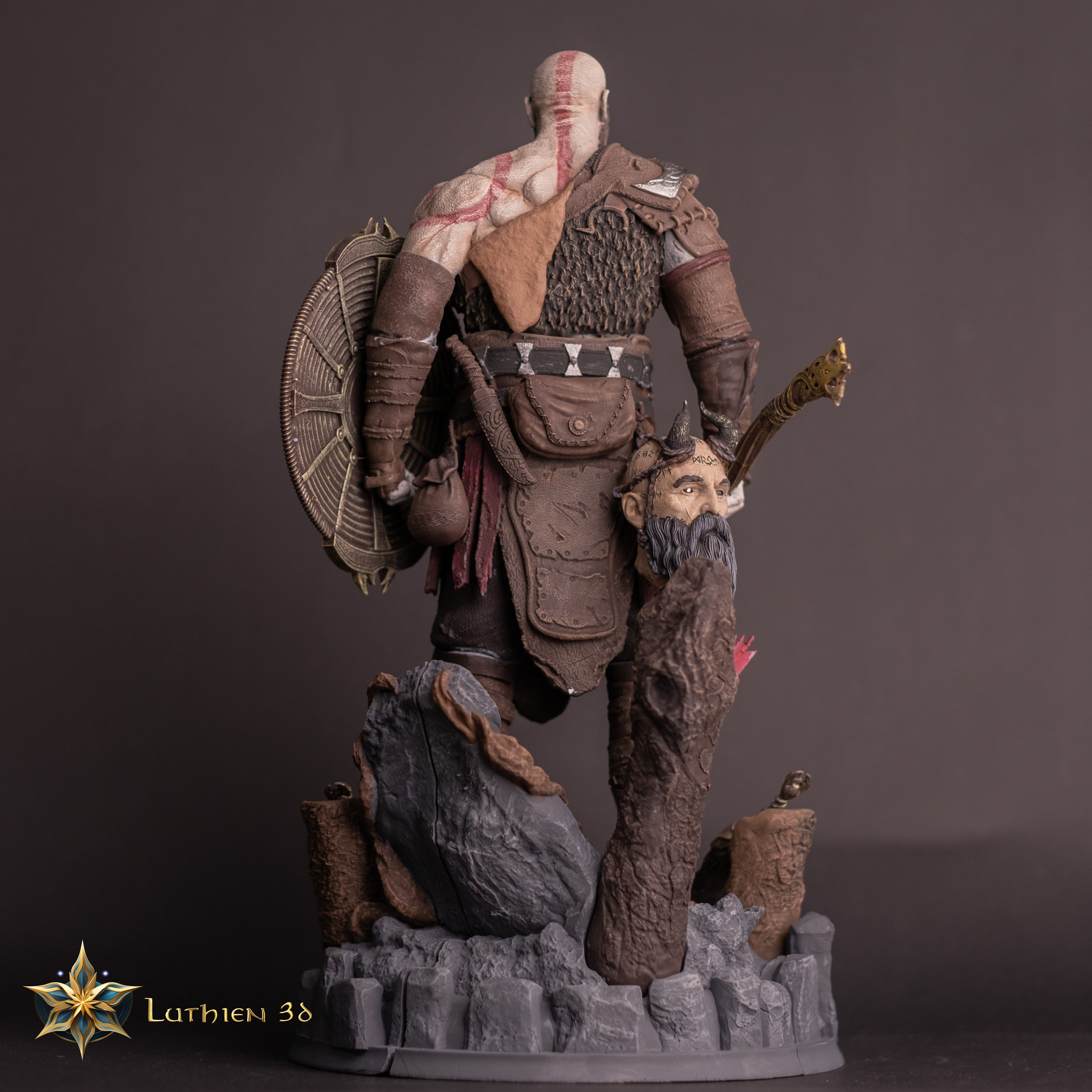 Kratos 3d Statue God of War Figure Hand-painted Masterpiece - Etsy