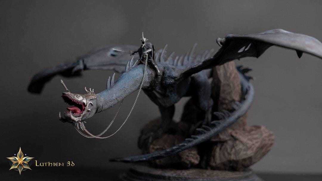 Fell Beast and Witch King Resin Figures Lord of the Rings Collectibles ...
